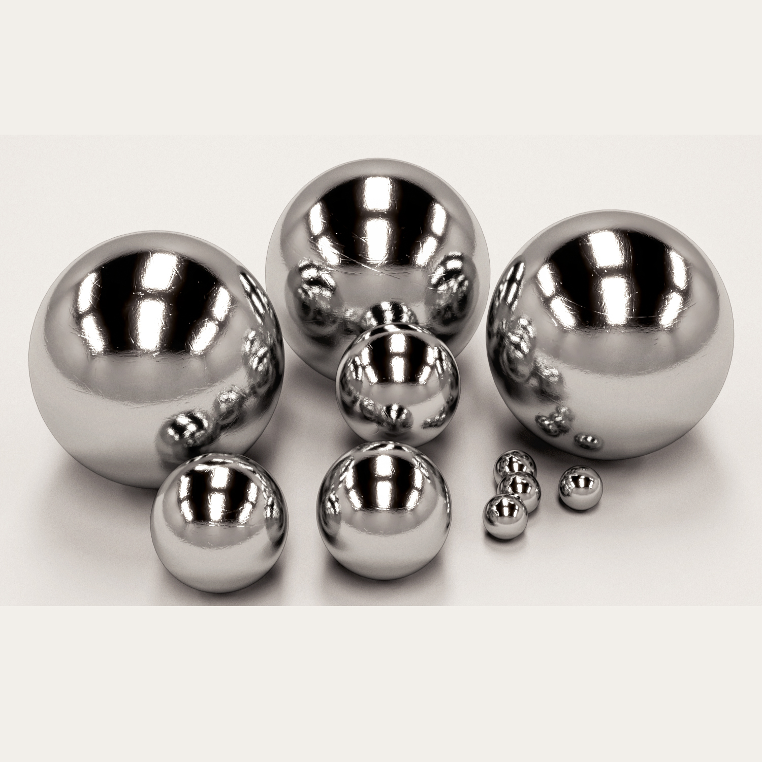 Billas cromadas e inoxidables en pulgadas y milimétricas